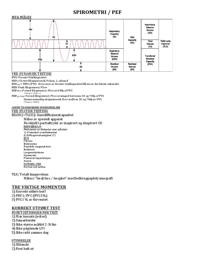 Spirometri Og PEF | PDF