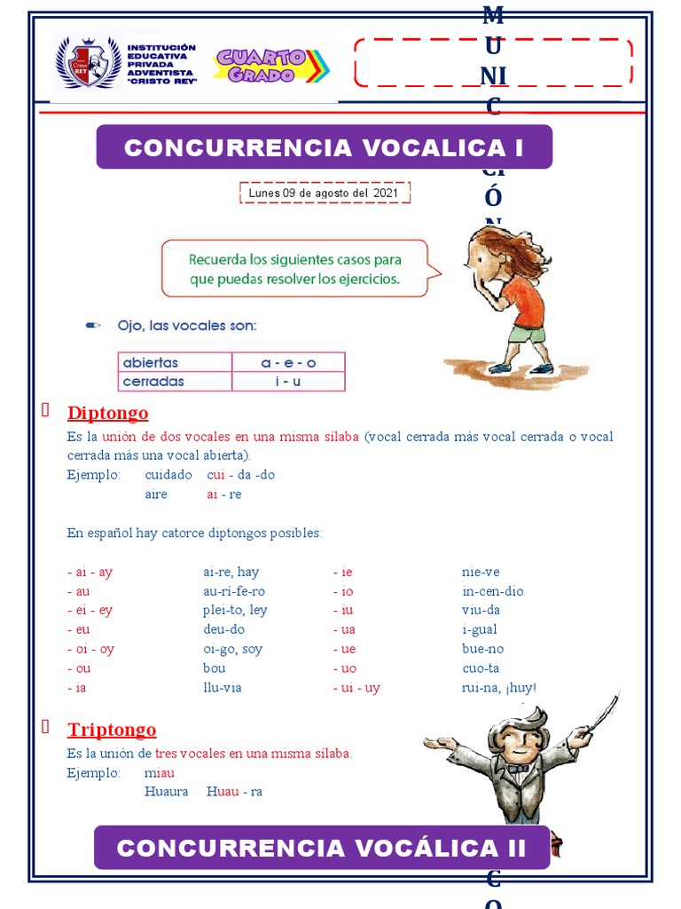 Diptongos, Hiatos y Triptongos Explicados | PDF