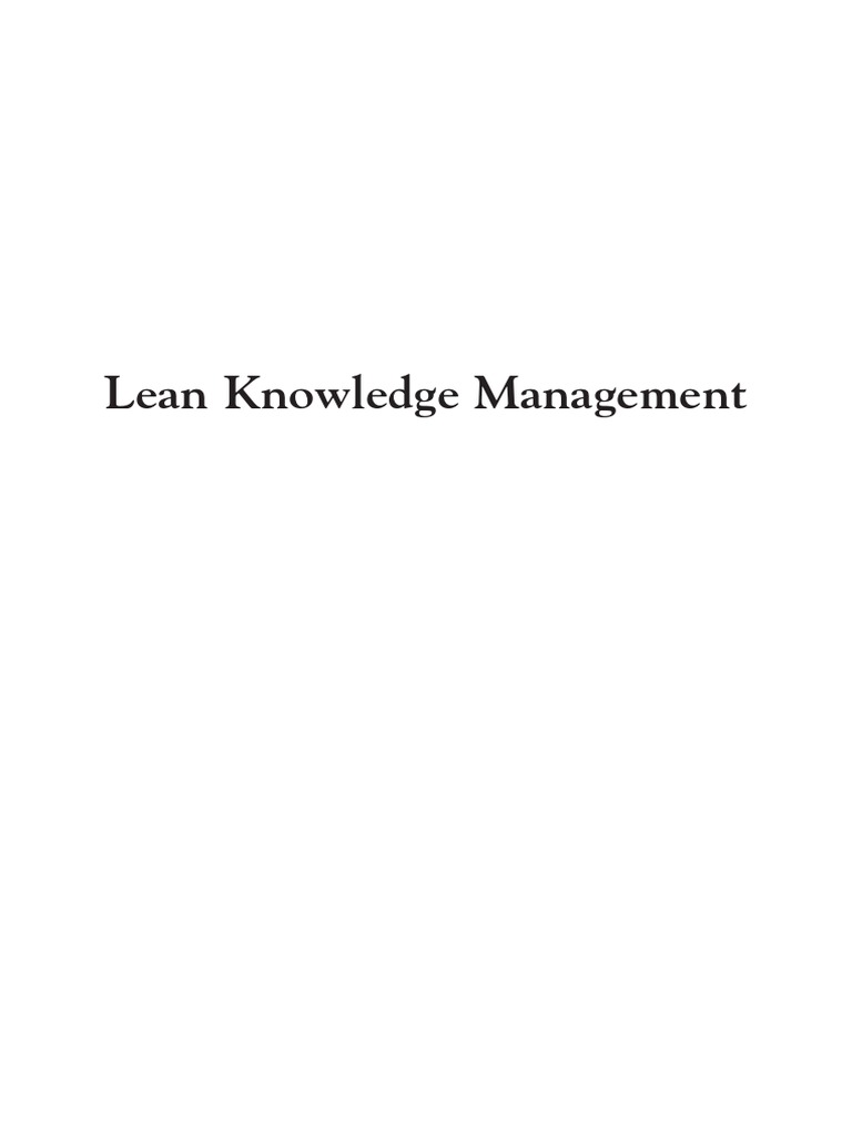 Lean Knowledge Management: How NASA Implemented A Practical KM Program ...