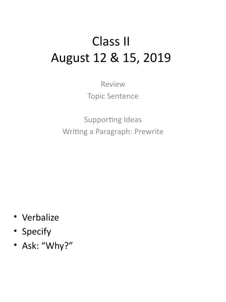 English 2 Class 02 | PDF | Paragraph | Essays