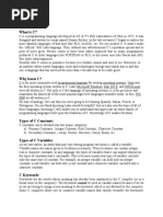 List of All Keywords in C Language | PDF | Computer Programming | C++