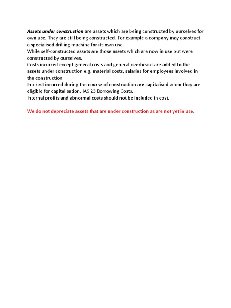 Understanding Assets Under Construction | PDF | Business