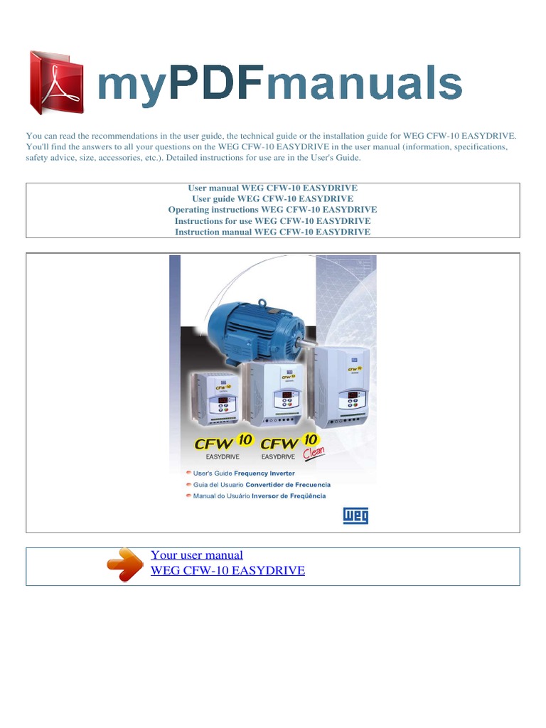 Your User Manual Weg Cfw-10 Easydrive | PDF | Power Inverter ...