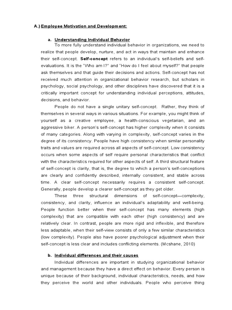 Employee Motivation and Development | PDF | Attitude (Psychology ...