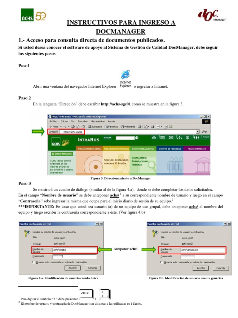 Instructivo DocManager | PDF | explorador de Internet | Contraseña