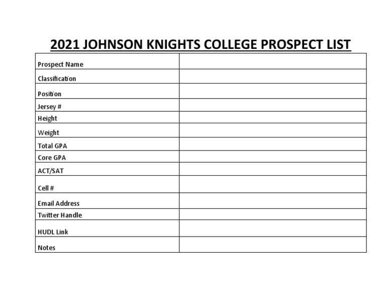 Prospect Form | PDF