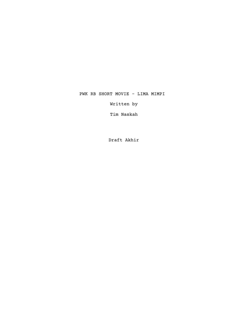 Script PWK RB Short Movie | PDF
