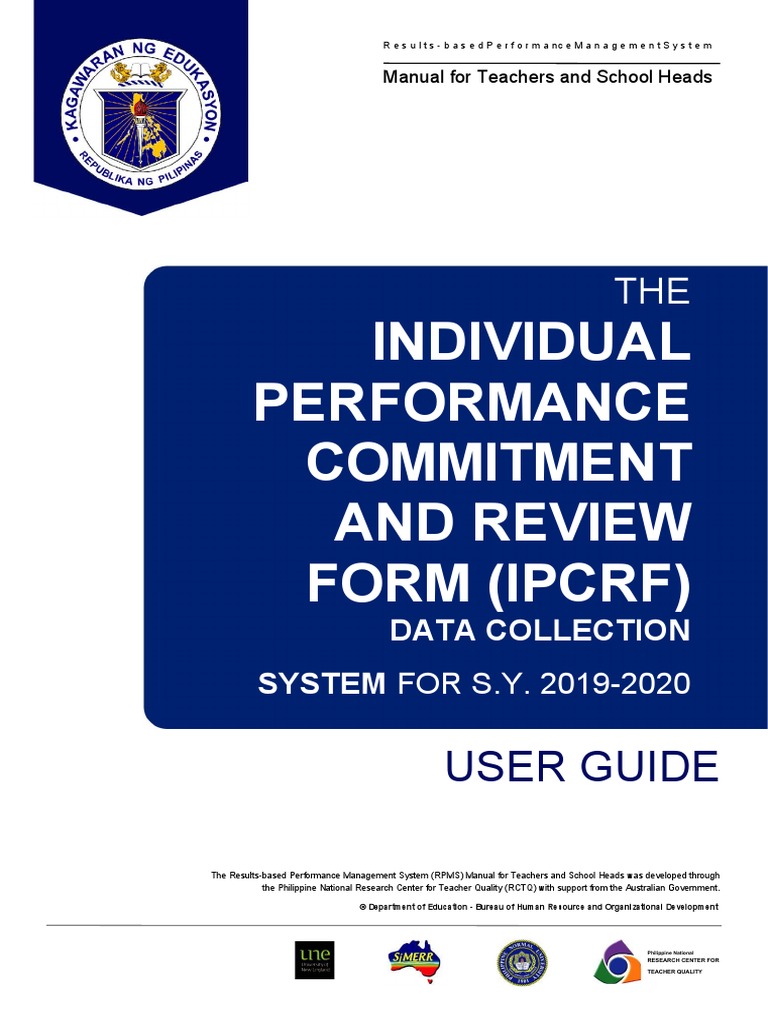 Individual Performance Commitment and Review Form (Ipcrf) : User Guide ...