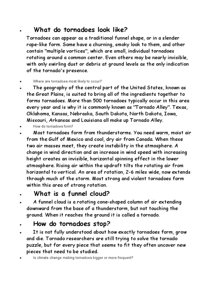 What Do Tornadoes Look Like? | PDF | Tornadoes | Thunderstorm
