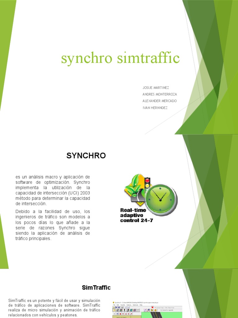 Synchro Simtraffic EXP | PDF | Ventana (informática) | Semáforo