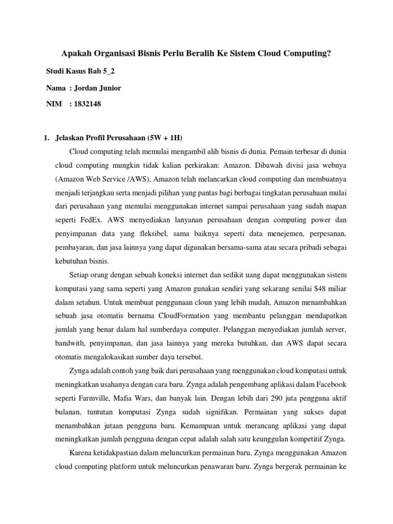 Kasus - SIM - BAB - 5 - 2 - Jordan Junior | PDF | Bisnis | Komputer