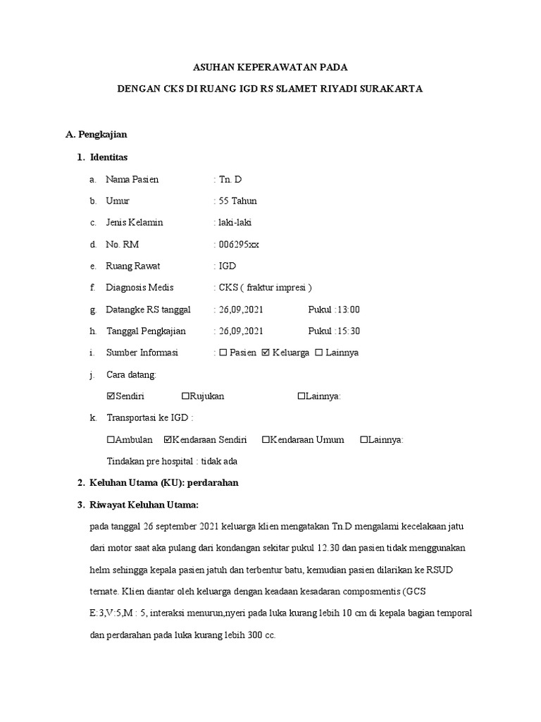 Asuhan Keperawatan Pada CKS | PDF