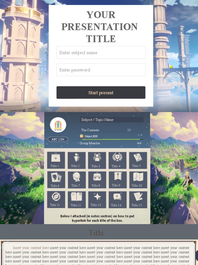 Genshin Impact Presentation Template | PDF