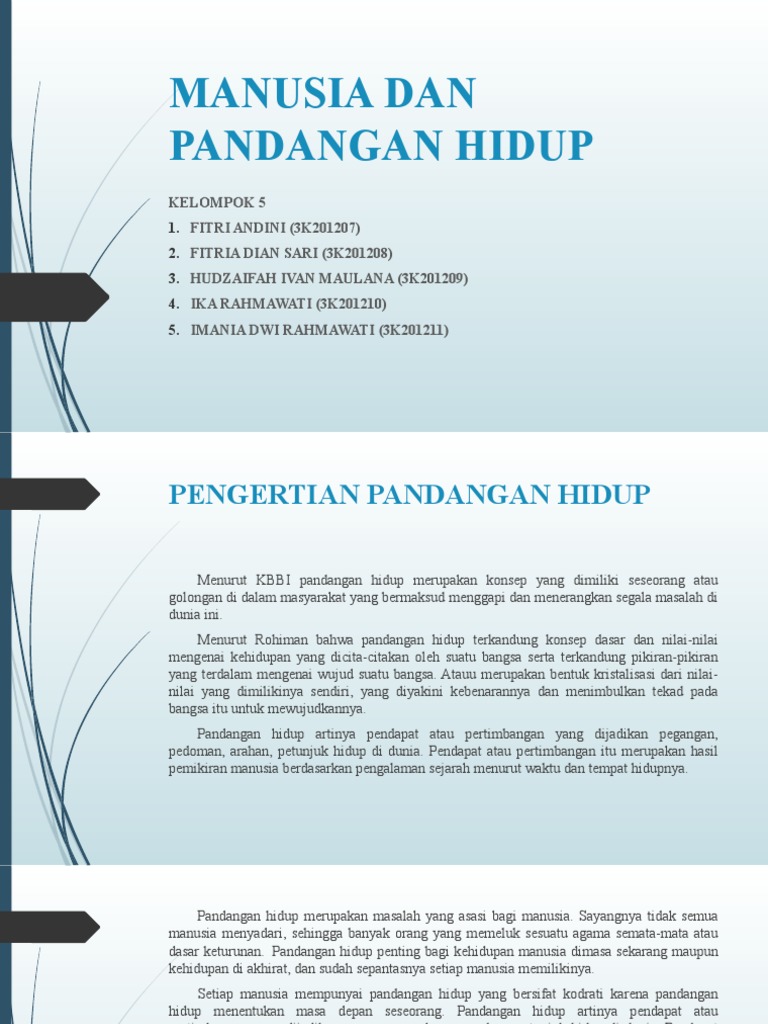 Manusia Dan Pandangan Hidup | PDF
