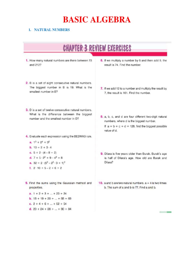 Basic Algebra-1 | PDF | Language Arts & Discipline