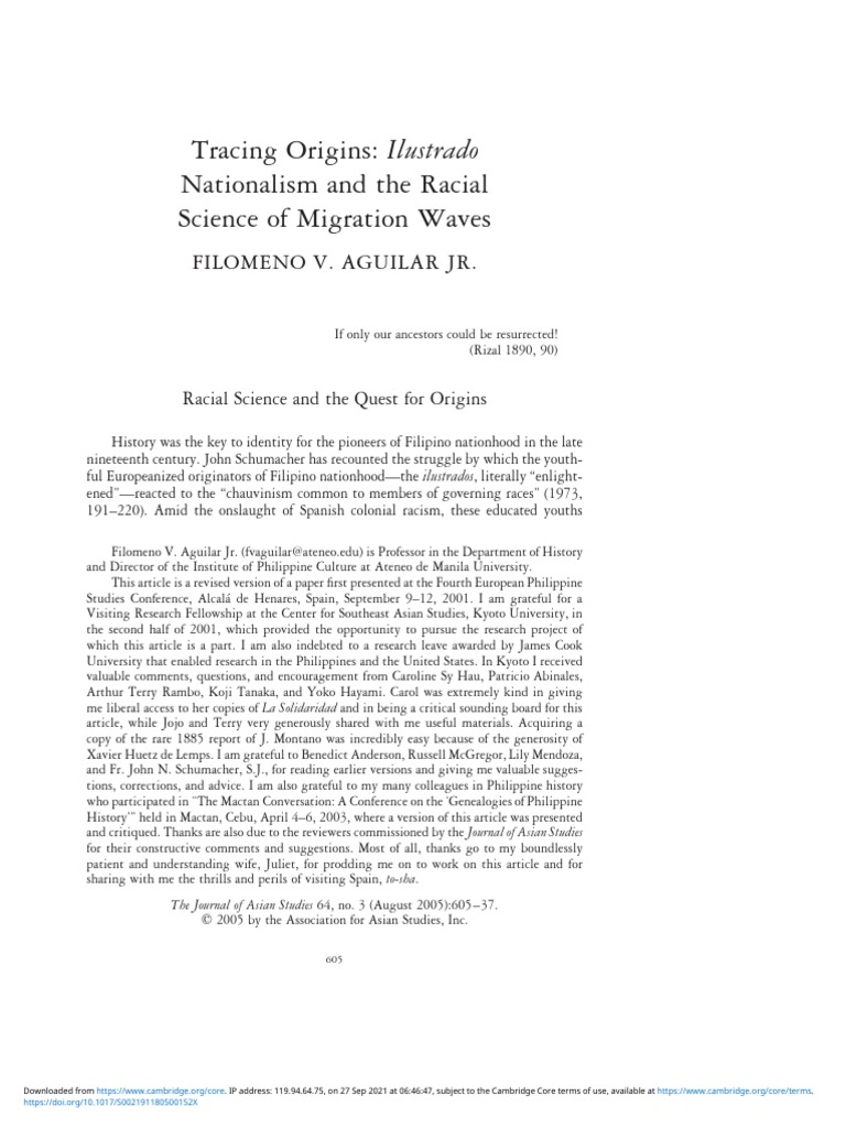 Tracing Origins Ilustrado Nationalism and The Racial Science of ...