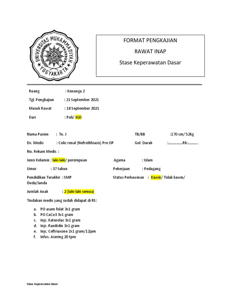 Askep Stase Dasar Minggu 2 | PDF