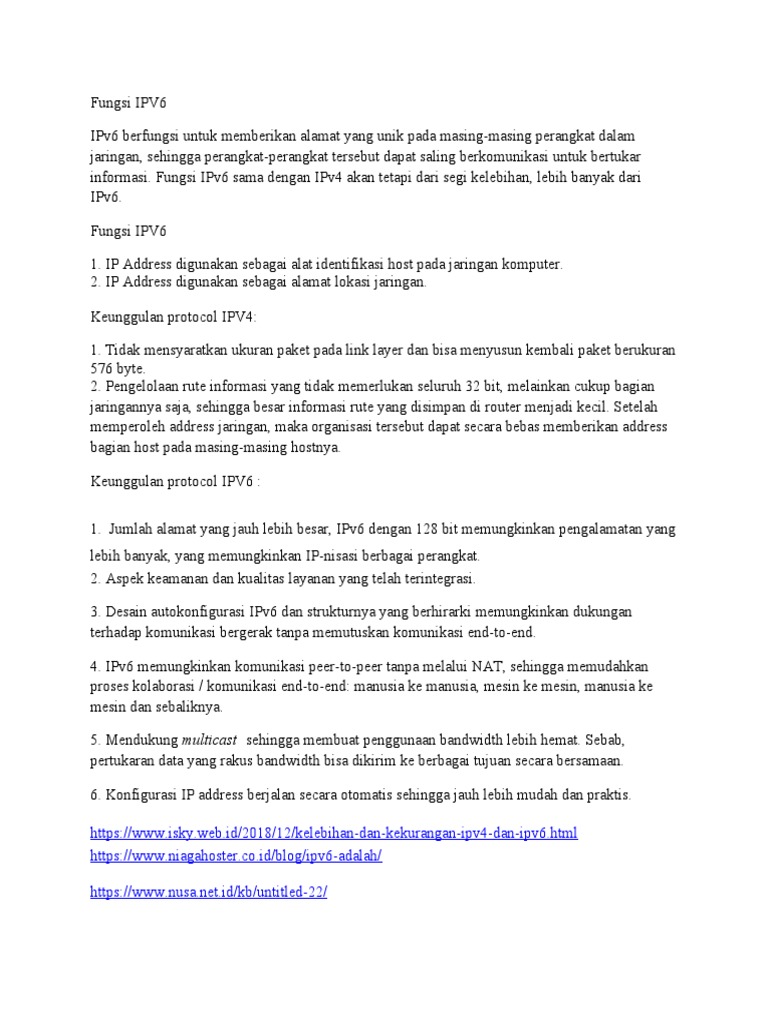 Keunggulan Protokol IPV4 & IPV6 | PDF