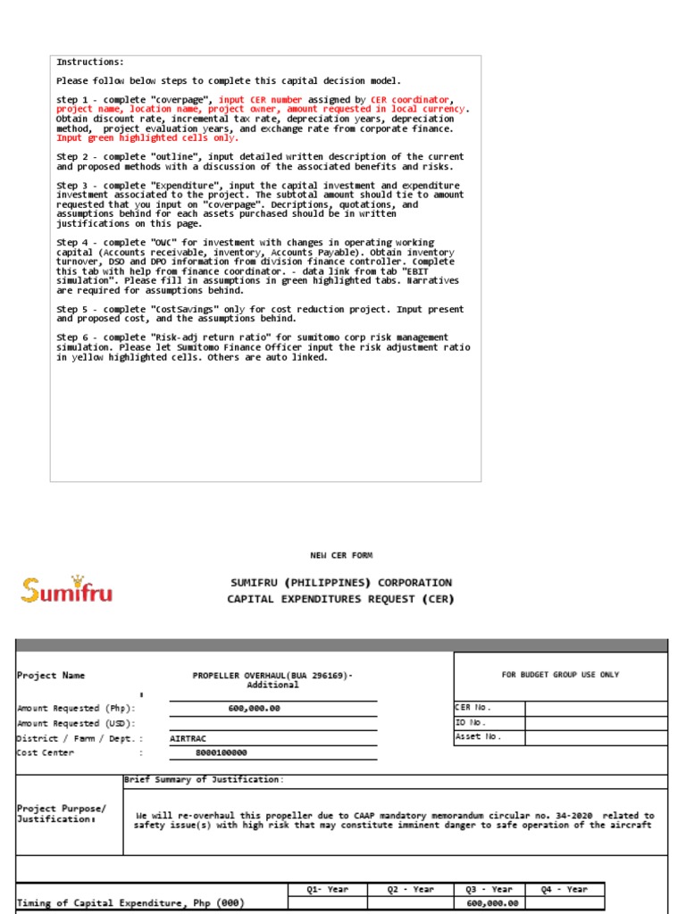 Capital Expenditure Request Guide | PDF | Investing | Accounting