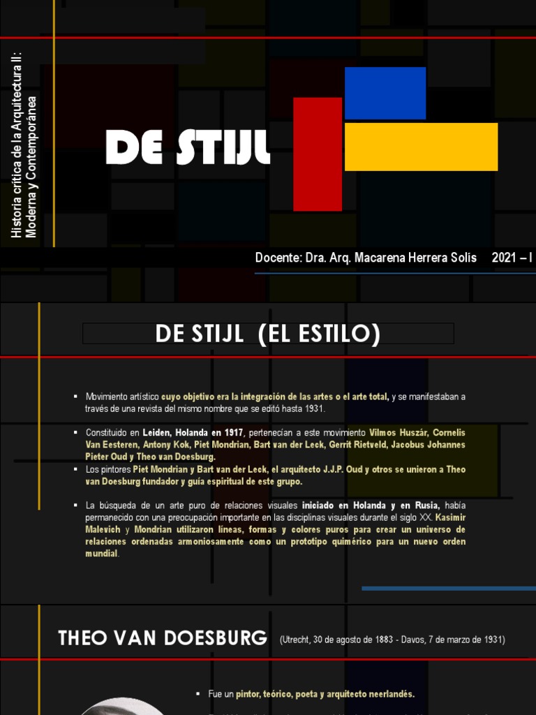 Tema 7.1. de Stijl | PDF | Estética | Modernidad