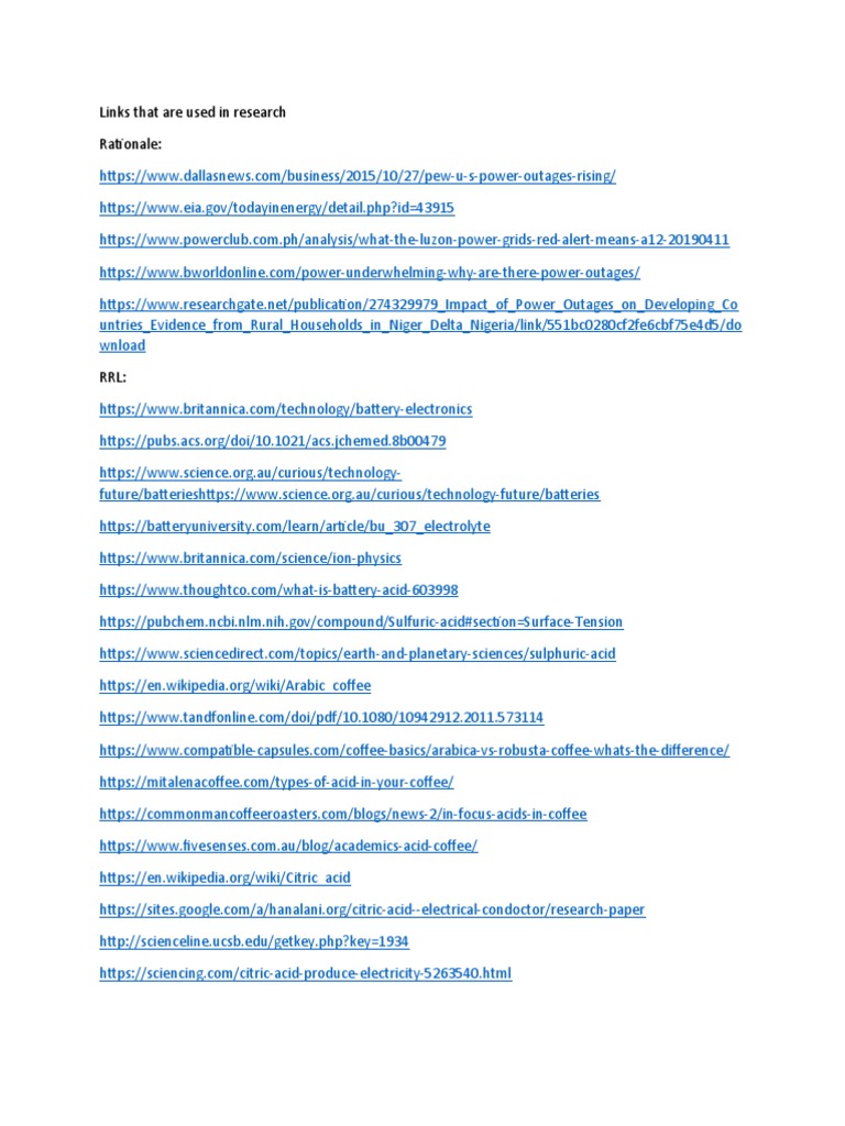 Links That Are Used in Research | PDF
