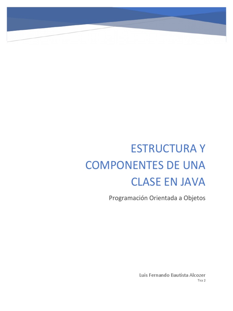 Componentes de Una Clase en Java | Descargar gratis PDF | Java ...
