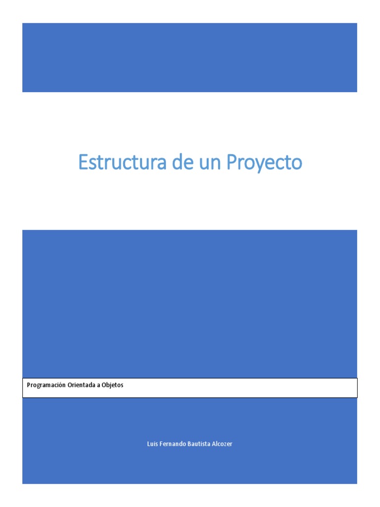 Estructura de Un Proyecto | PDF | Java (lenguaje de programación ...