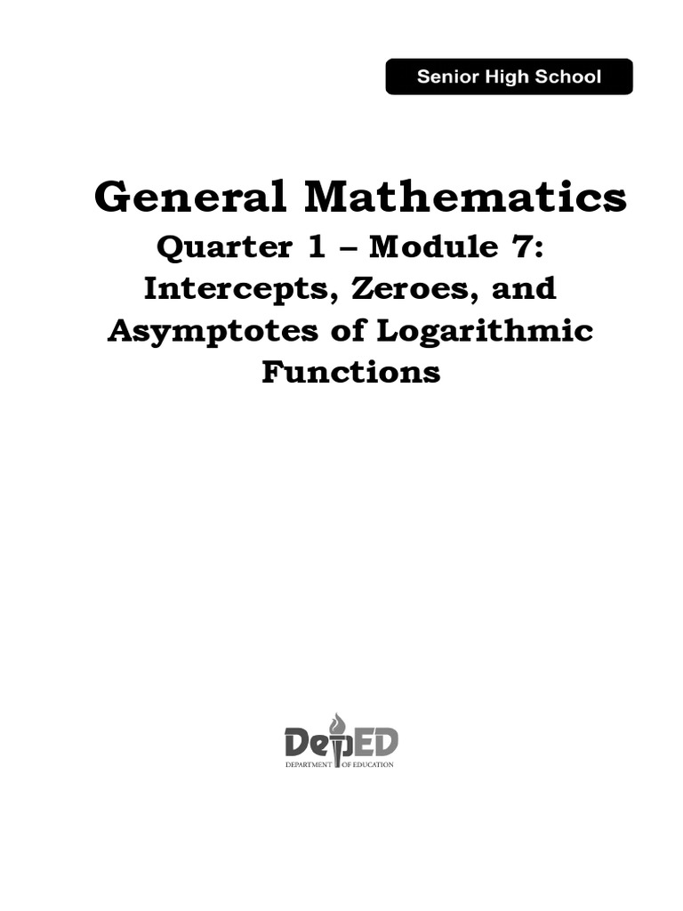General Mathematics: Quarter 1 - Module 7: Intercepts, Zeroes, and ...