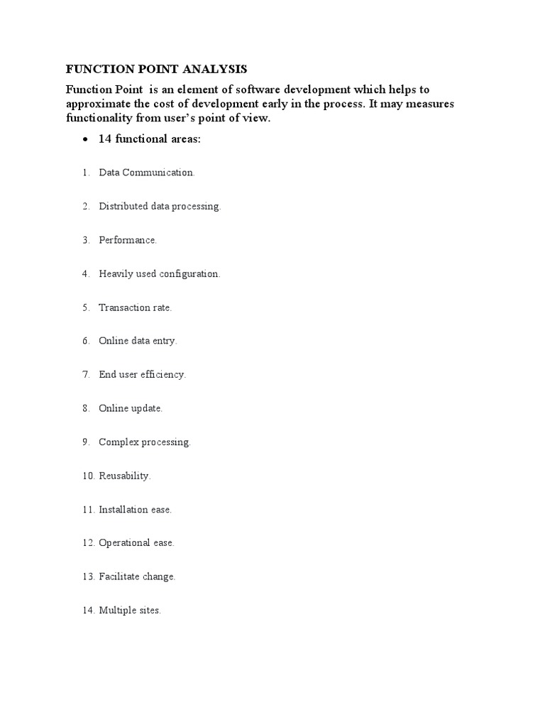 Function Point Analysis Pdf Function Mathematics Inputoutput 7854
