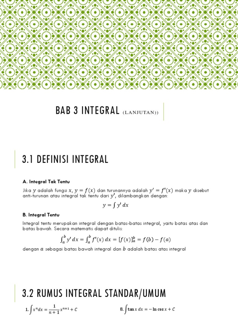 BAB 3 INTEGRAL (Lanjutan) | PDF