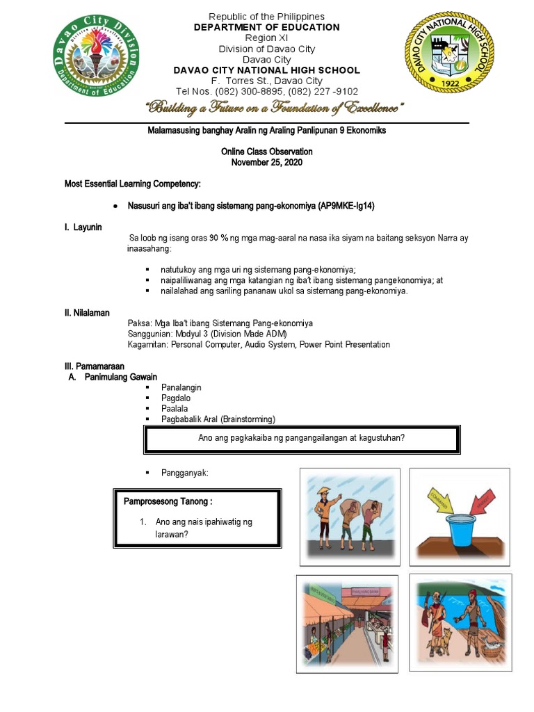 Lesson Plan For Class Observation - 11 25 2020 | PDF