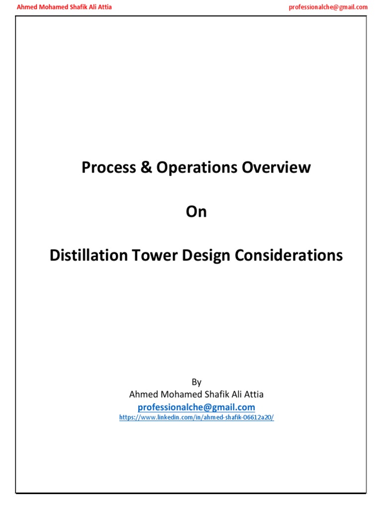 General Guidelines For Distillation Column | PDF | Distillation ...