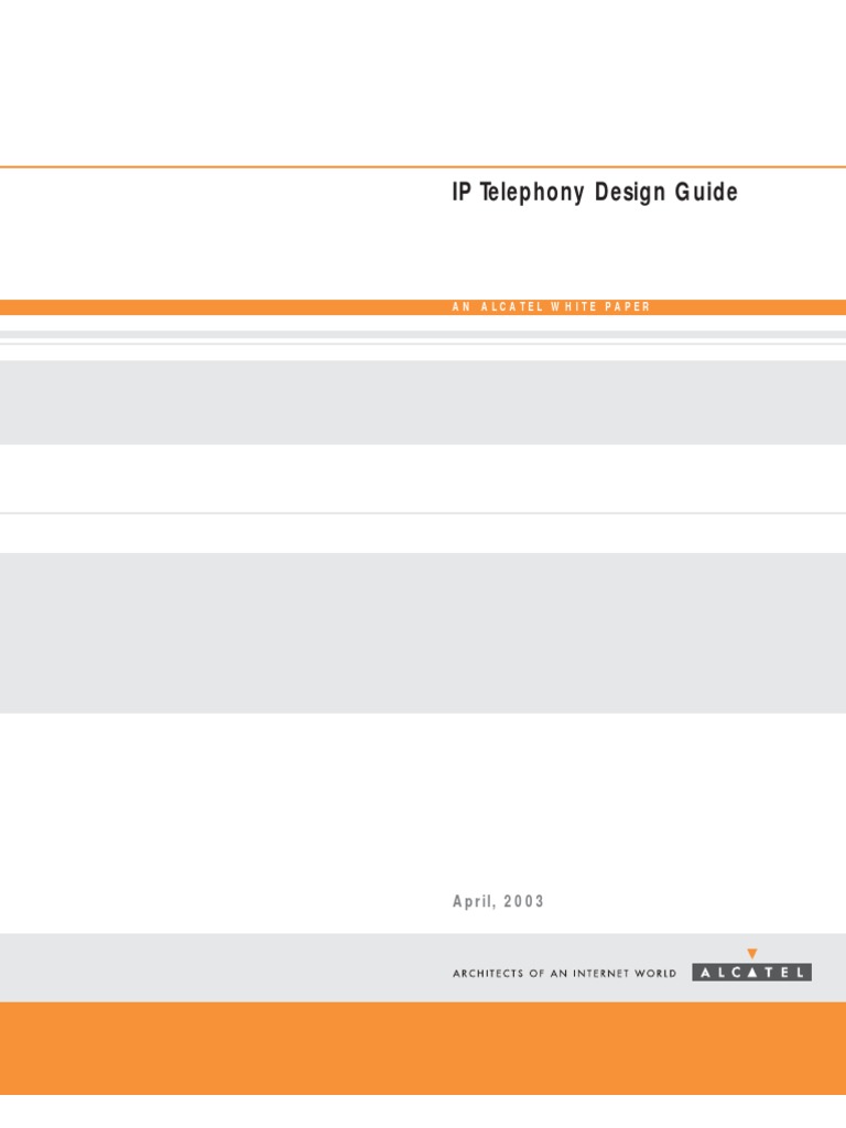 IP Telephony Design Guide | PDF | Voice Over Ip | Quality Of Service