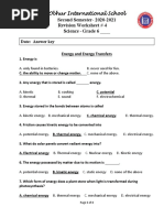 Types of Energy (Grade 6) - Free Printable Tests and Worksheets | PDF ...