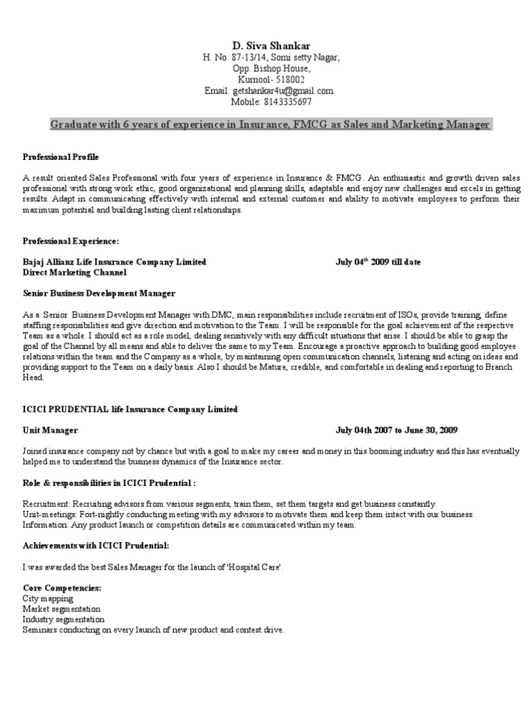 Resume | PDF | Market Segmentation | Marketing