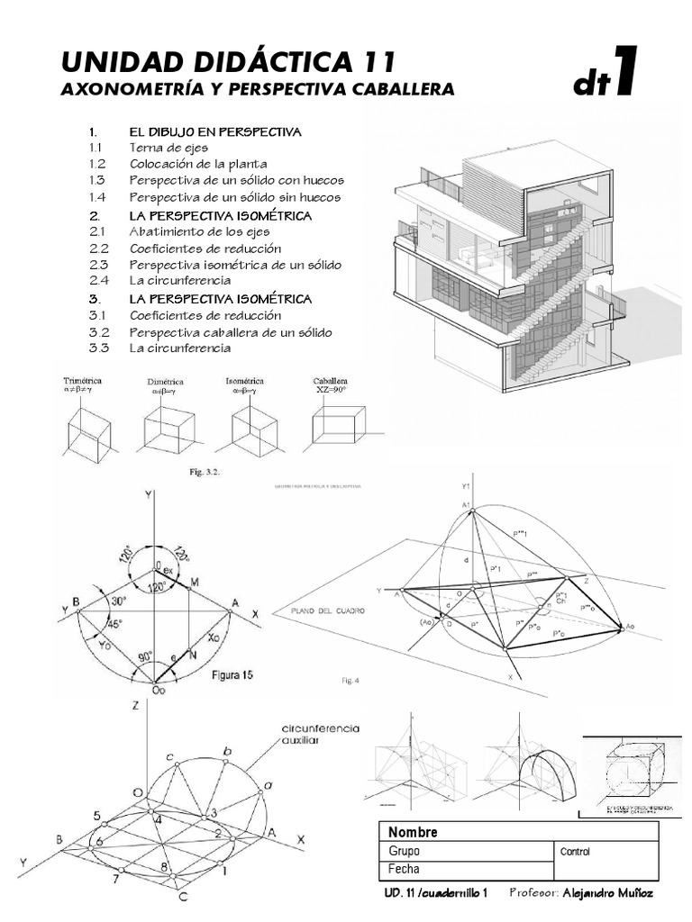 Vistas Dibujo Técnico II | PDF | Perspectiva (Gráfica) | Funciones y mapeos
