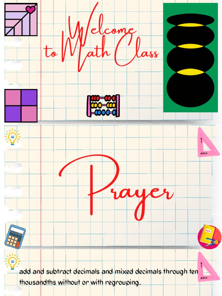Welcome To Math Class: Subheading | PDF