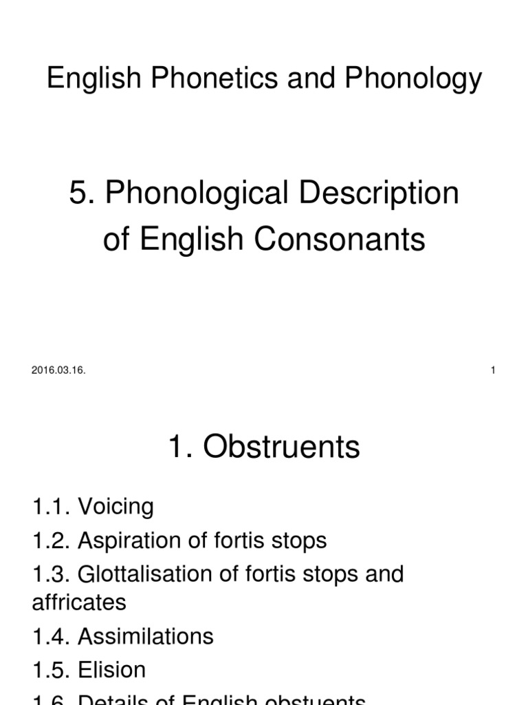 English Phonetics and Phonology 05 | PDF | Human Voice | Human ...