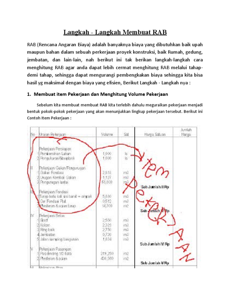 Langkah2 Menghitung Rab | PDF | Metode & Bahan Ajar | Komputer
