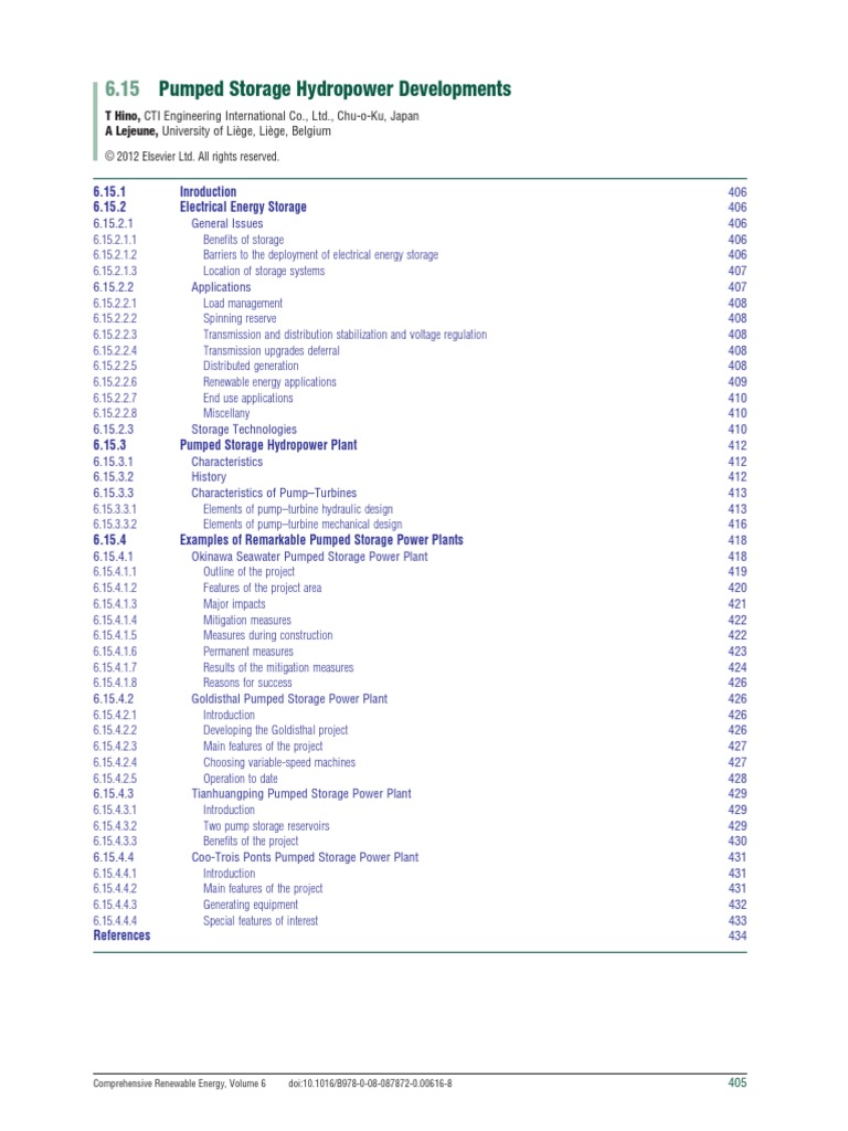 2012 Pumped Storage Hydropower Developments | PDF | Hydroelectricity ...
