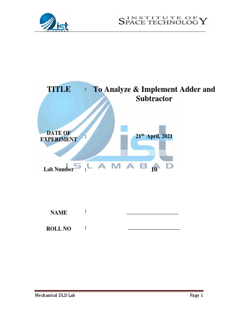 Digital Circuits Lab Guide | PDF | Subtraction | Computer Science