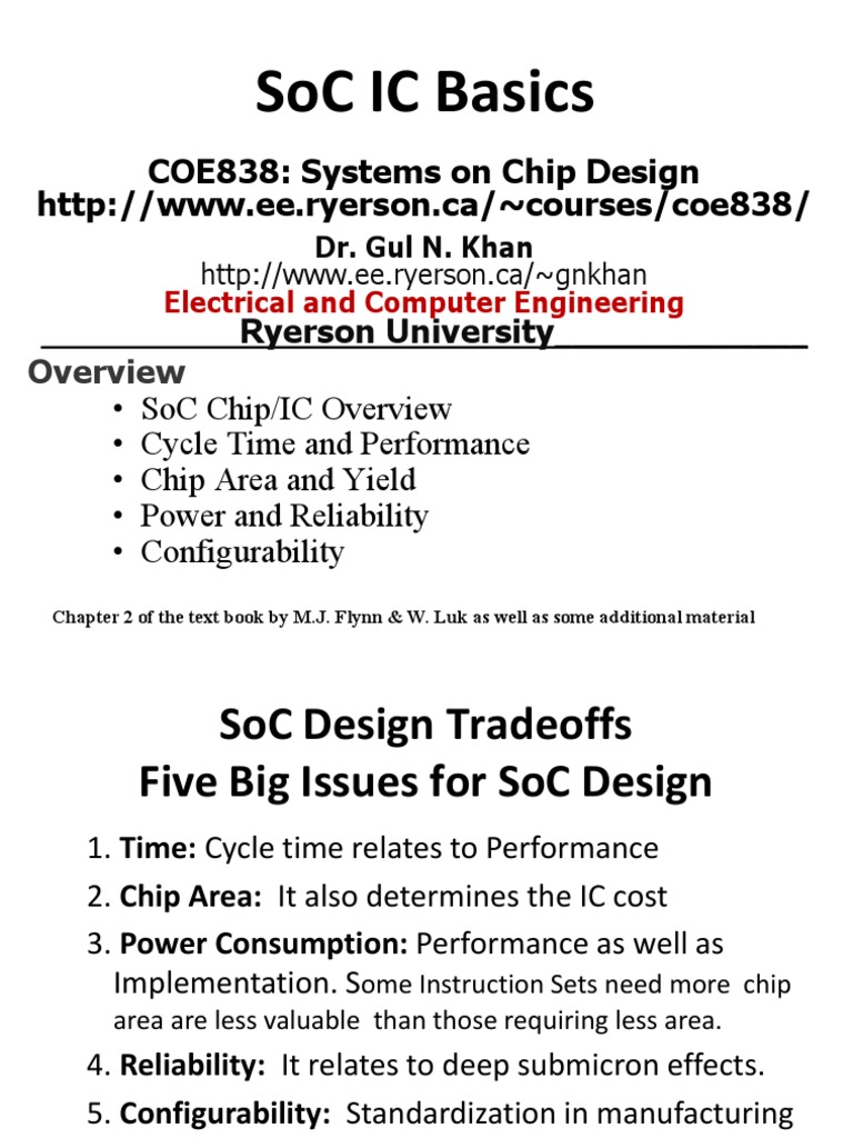 SoC Design Trade-offs and Basics | PDF | Central Processing Unit ...