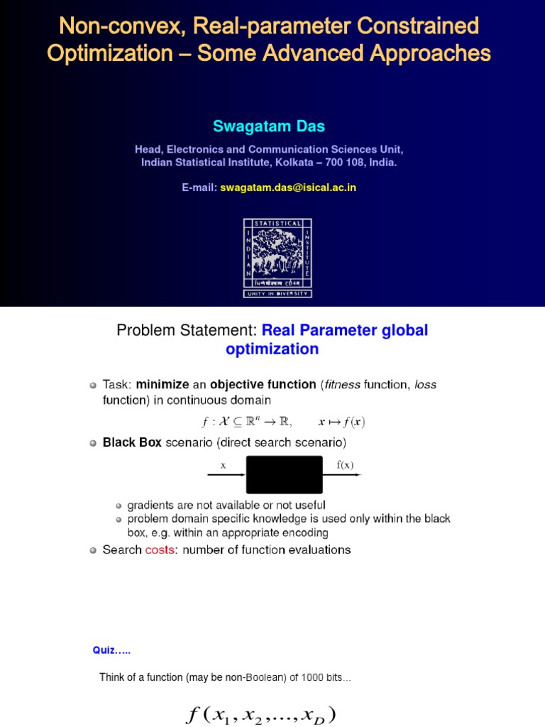 SwagatamDas Constrainedoptimization | PDF | Mathematical Optimization | Genetic Algorithm