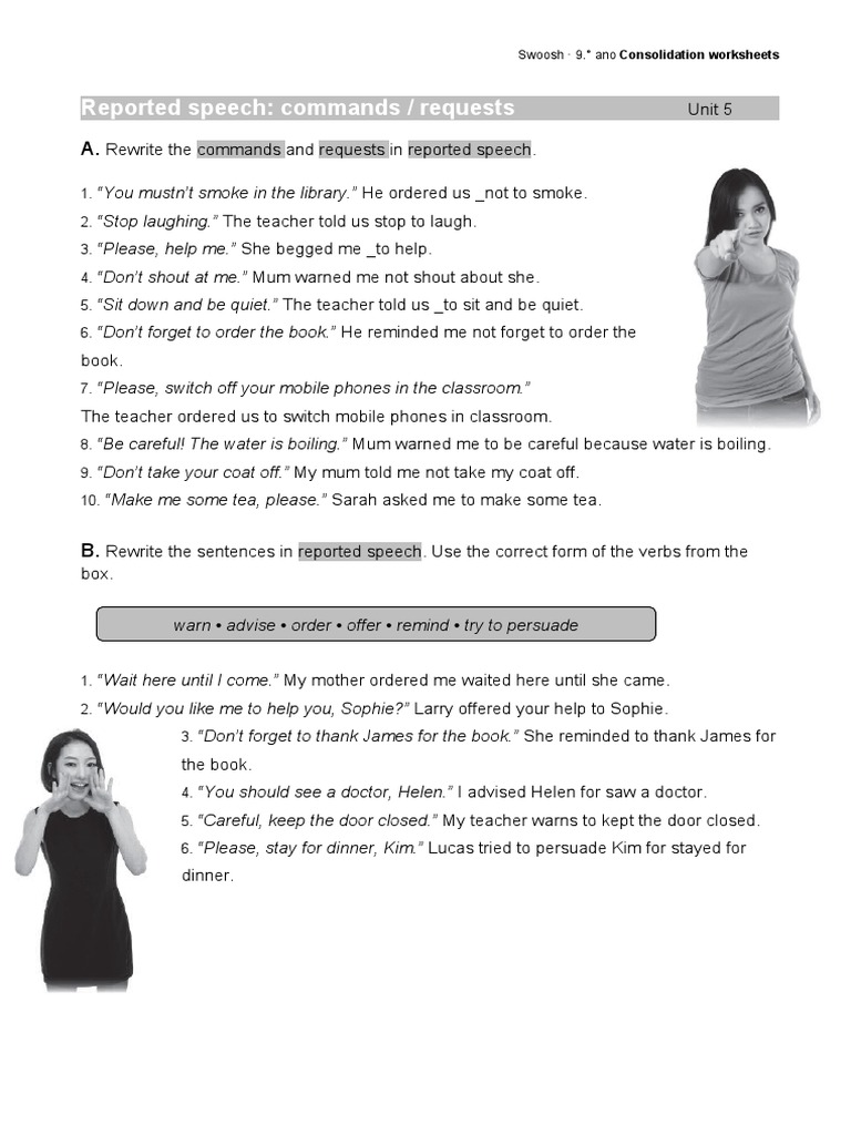 Reported Speech Commands | PDF