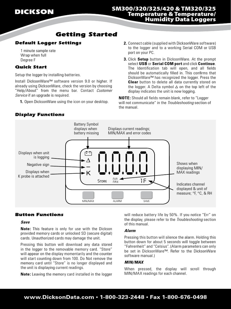 Getting Started: Default Logger Settings | PDF | Calibration | Usb