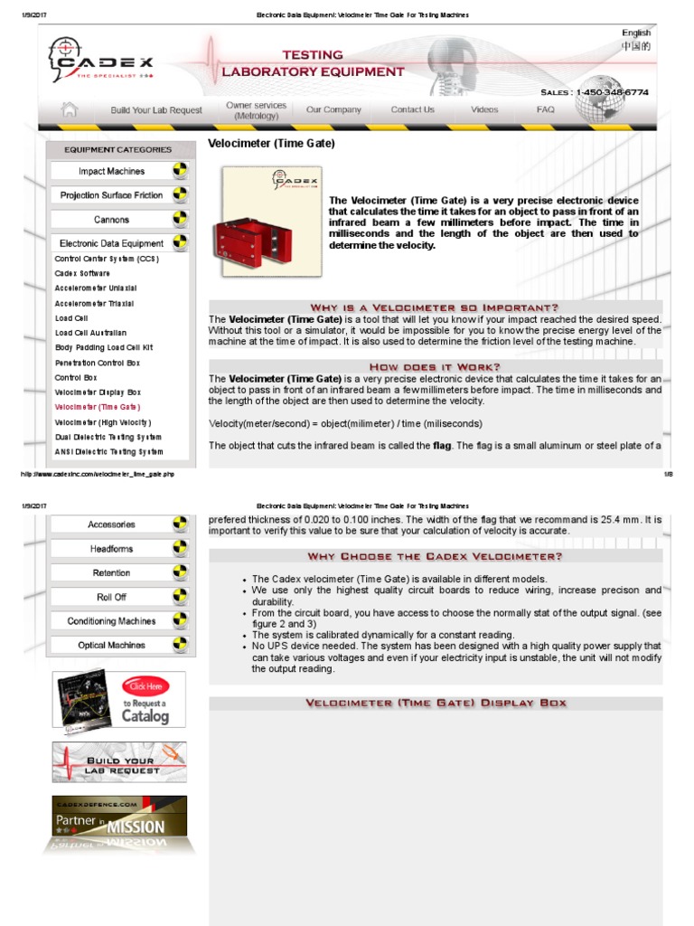 Electronic Data Equipment - Velocimeter Time Gate For Testing Machines ...