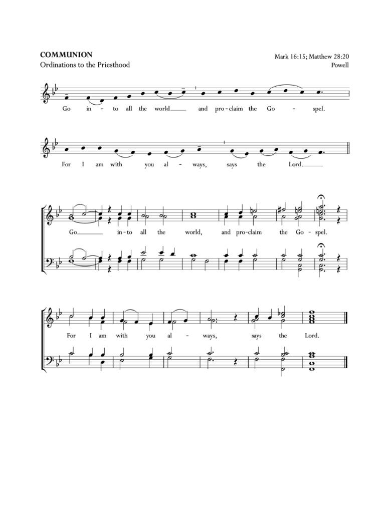 Communion Antiphon Ordination FULL | PDF