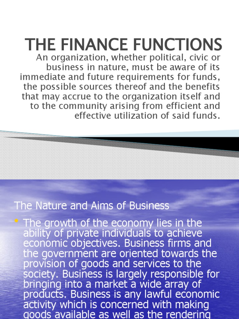 The Finance Functions | PDF | Business | Corporate Social Responsibility