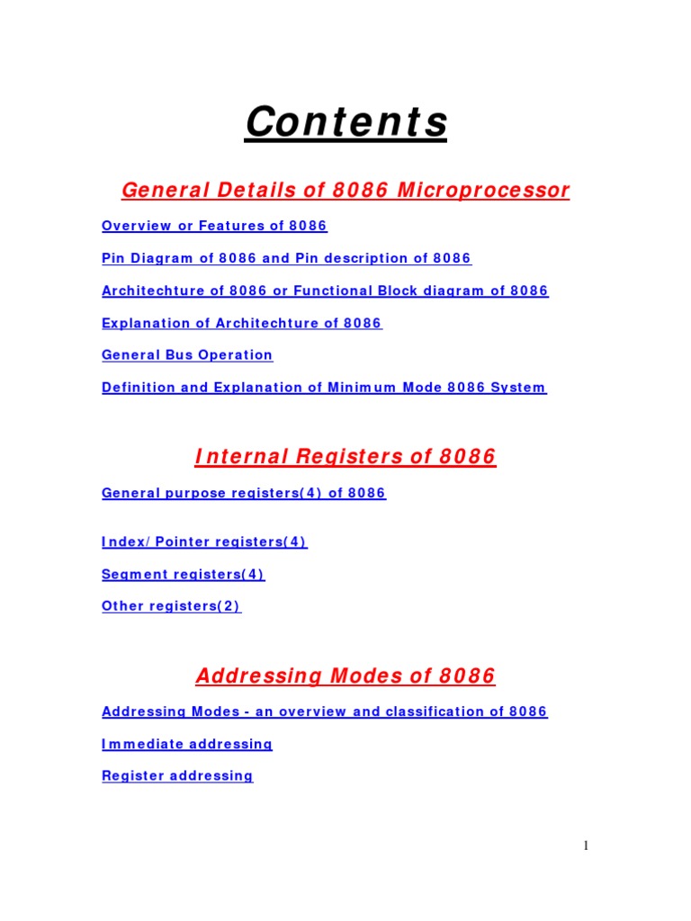 8086 Full | PDF | Central Processing Unit | Input/Output