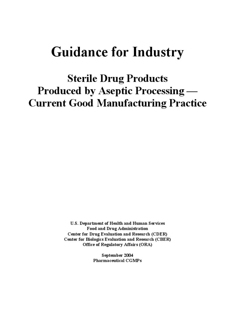 FDA Sterile Product Manufacturing Guidelines | PDF | Sterilization ...